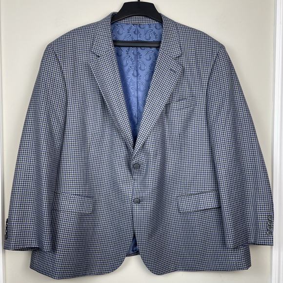 Oak Hill | Suits & Blazers | Oak Hill Blazer Mens 3xl 54r56r Blue Grey ...